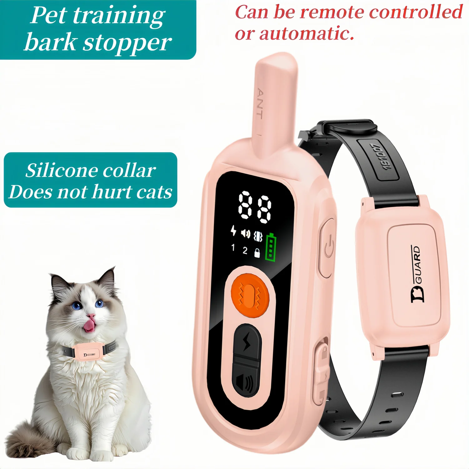 YHLC 1100m Cat Shock Collar,Cat Training Collar with Remote,Cat Stop ...