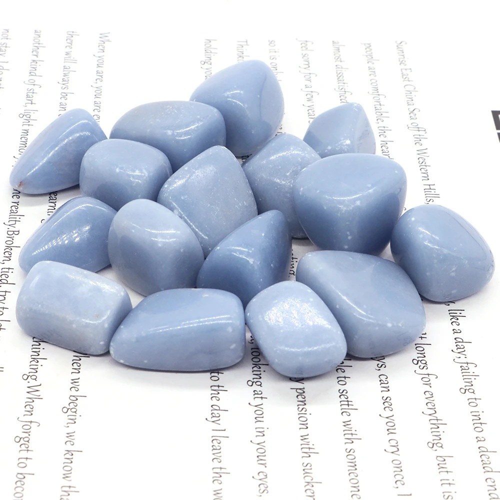 Natural-Blue-Angelite-Quartz-Crystals-and-Healing-Stones-Tumbled-Bulk ...