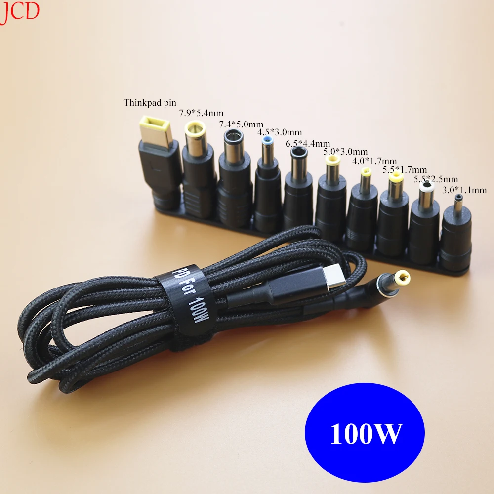 1Set-100W-Type-C-to-Universal-Notebook-Adapter-Connecter-Dc-Jack-Usb-C ...