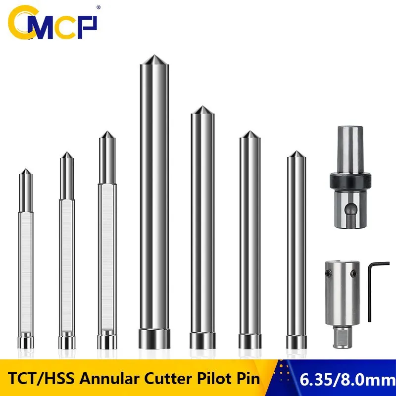 CMCP-TCT-HSS-Annular-Cutter-Pilot-Pin-6-35mm-8mm-Shank-77-90-102-127 ...