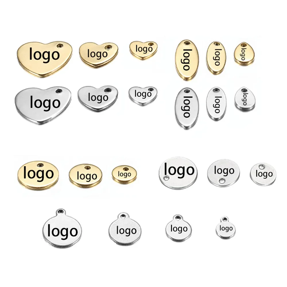 50-200pcs-Customized-Custom-Laser-Engrave-Name-LOGO-Stainless-Steel ...