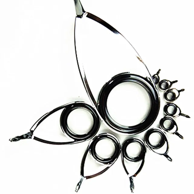 NooNRoo KT & KL Fishing Rod Guides With Alconite Ring Repair DIY Rod ...