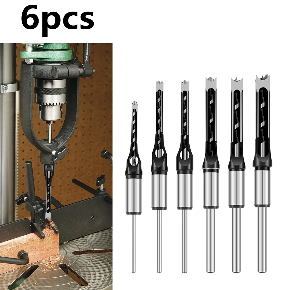 HSS-Twist-Drill-Bits-Square-Hole-Drill-Woodworking-Drill-Tools-Auger-Mortising-Chisel-Drill-Set ...