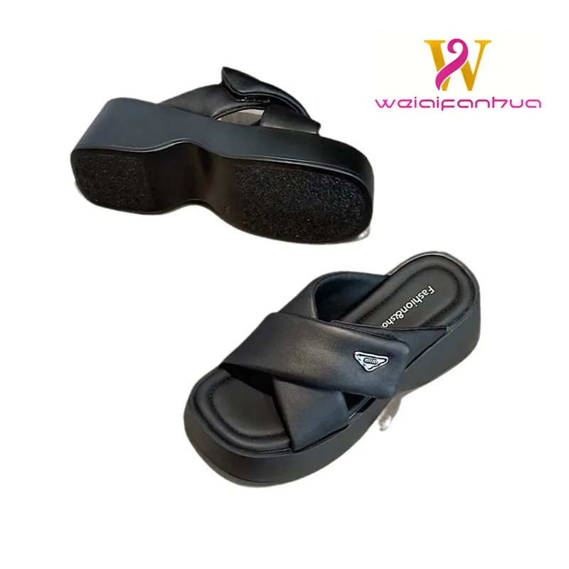 New-Summer-2024-Fashion-Platform-Slippers-Women-s-Heightened-Versatile ...