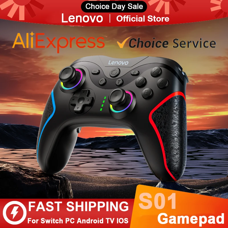 Lenovo-S01-Wireless-Controller-Bluetooth-No-Delay-Gamepad-For-Console-PC-Switch-Android-IOS-TV ...