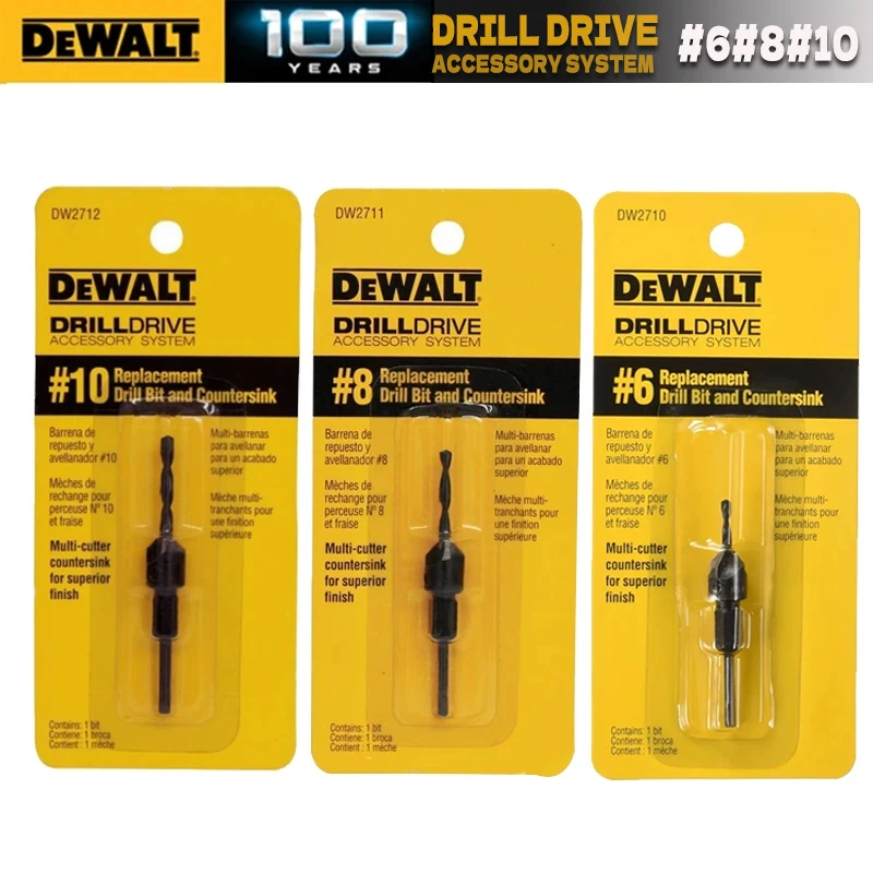 DEWALT-DW2710-DW2711-DW2712-Separable-Drill-Bits-Set-6-8-10-Countersink ...