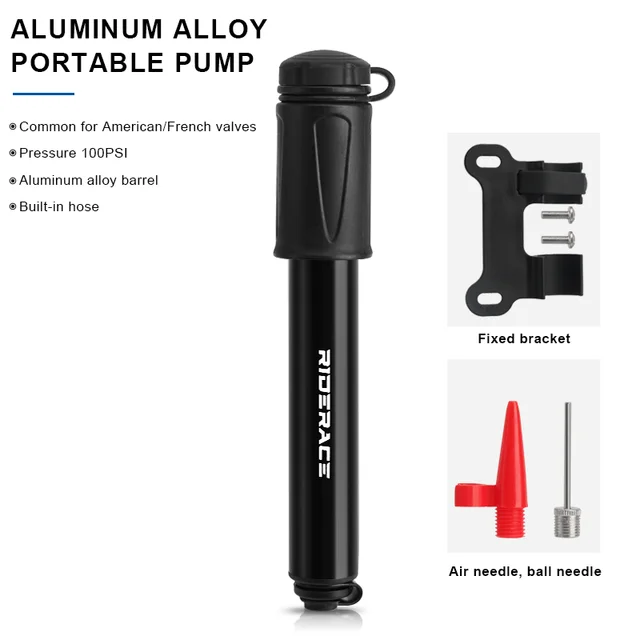 Bike Pump Portable Mini Cycling Hand Air Pumps High Pressure Ball ...