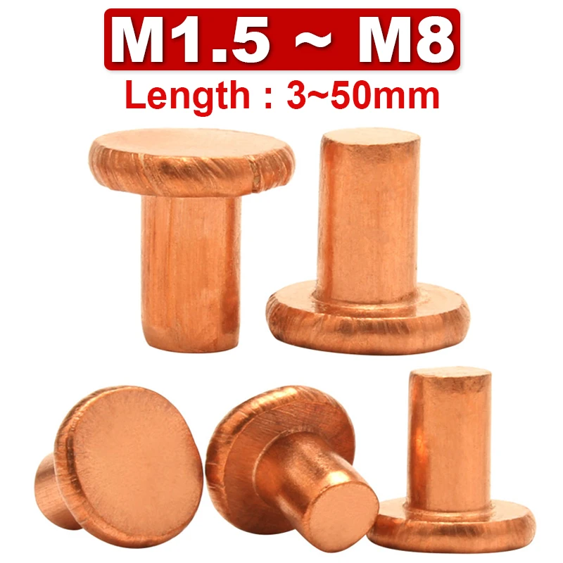 Percussion Nail | Copper Nails | Screws - Copper Round Head Hand Flat ...