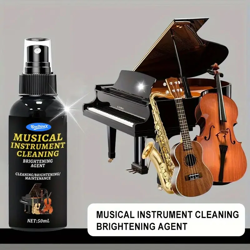 Premium Musical Instrument Cleaner & Polish-50ml with Sponge,Ideal for ...