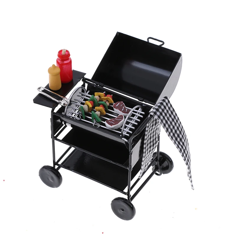 Dollhouse-Miniature-Black-BBQ-Grill-Model-Kitchen-Toy-For-Doll-House ...