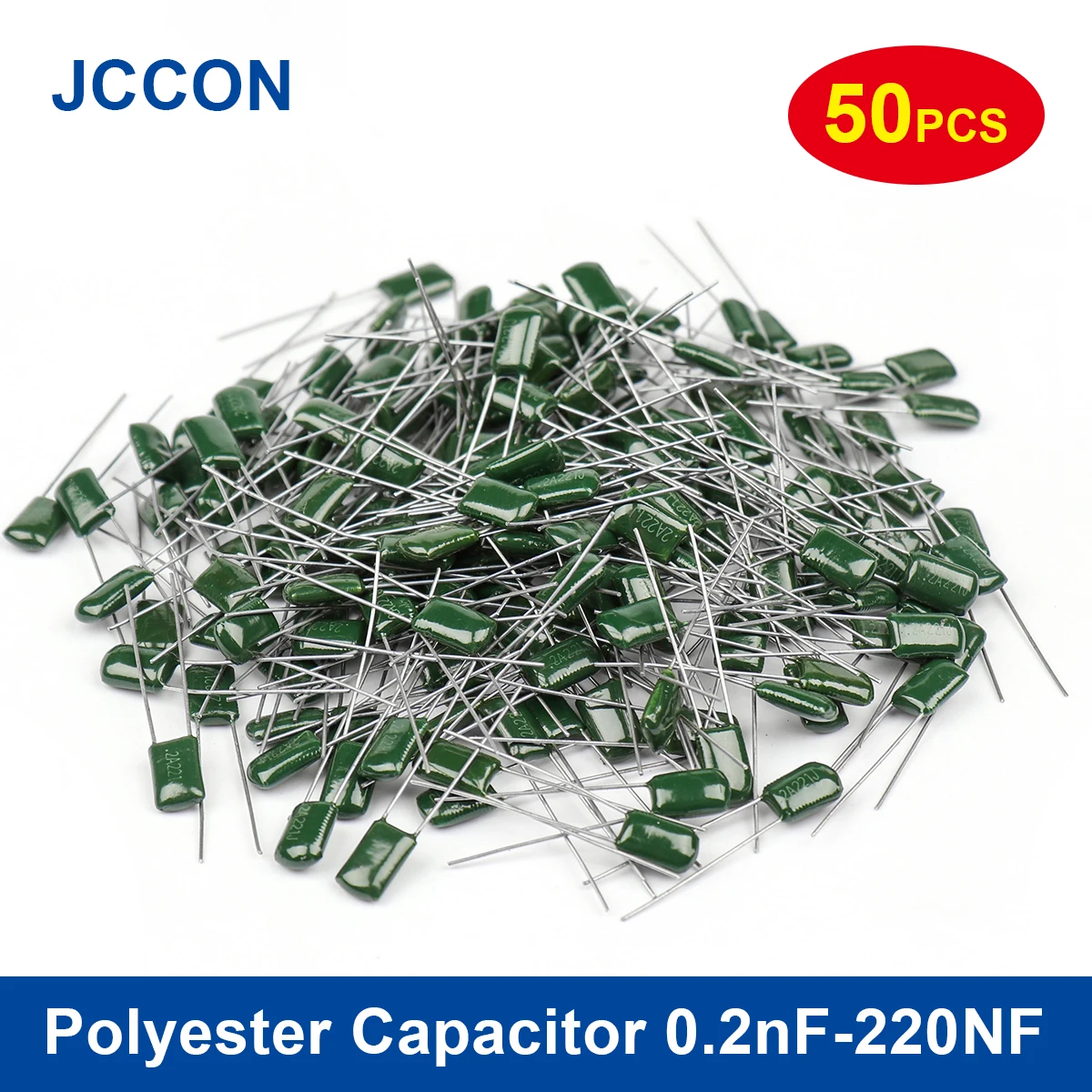 50pcs Metalized Mylar Capacitors 100v Polyester Film Capacitor 0.22nf ...