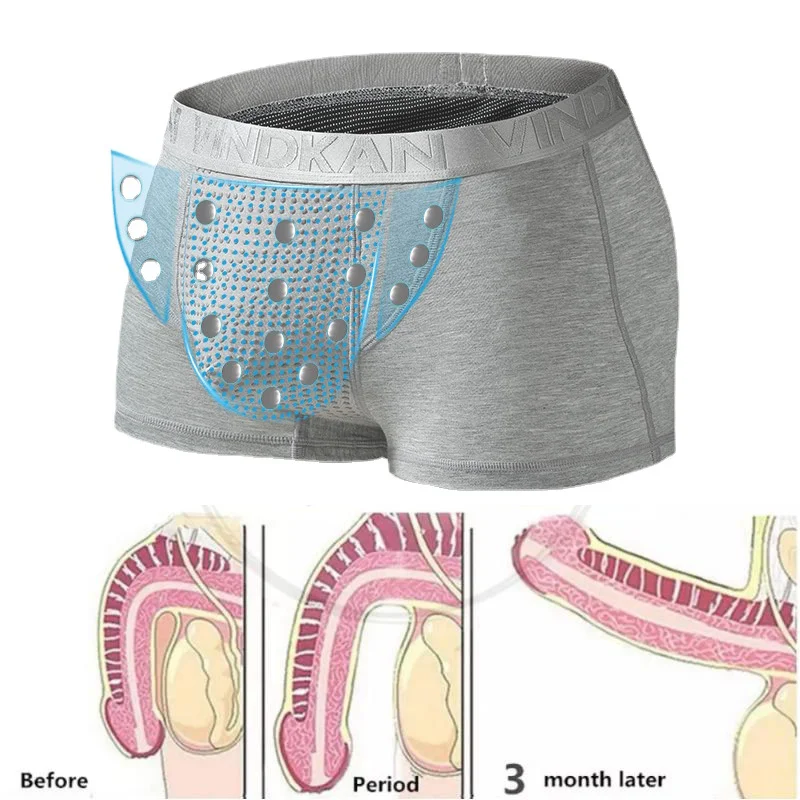 England Man Magnetic Therapy Boxers 32PCS Magnet Stone Underwear Prostate Simulate Sexy Lingerie ...