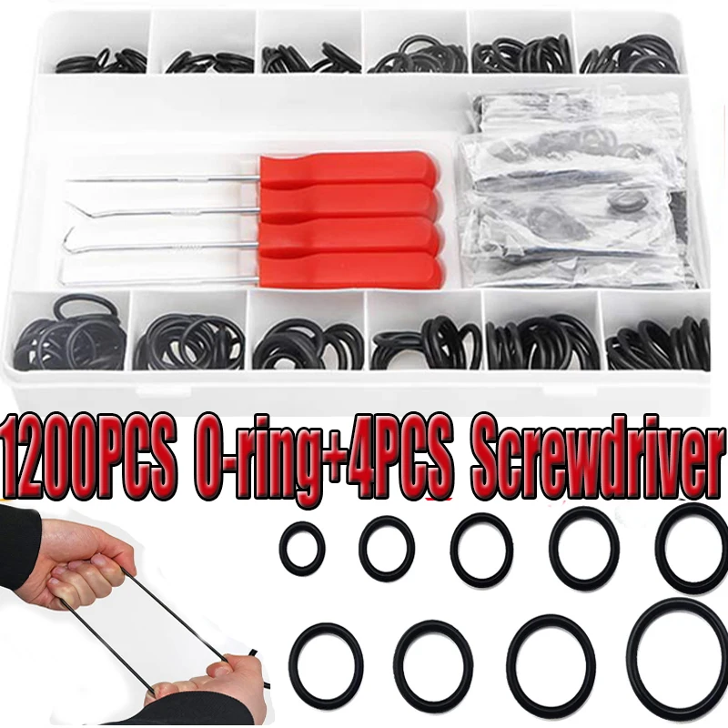 1200pcs-Washer-Boxed-Black-Nitrile-Rubber-O-ring-Insulating-Plumbing ...