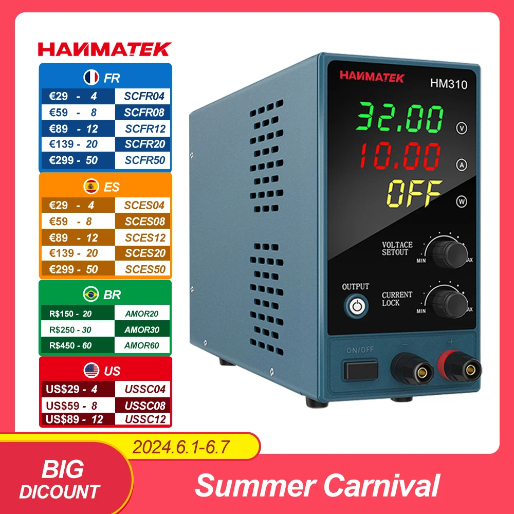 Hanmatek-Programmable-DC-Power-Supply-30V-10A-Adjustable-Digital ...