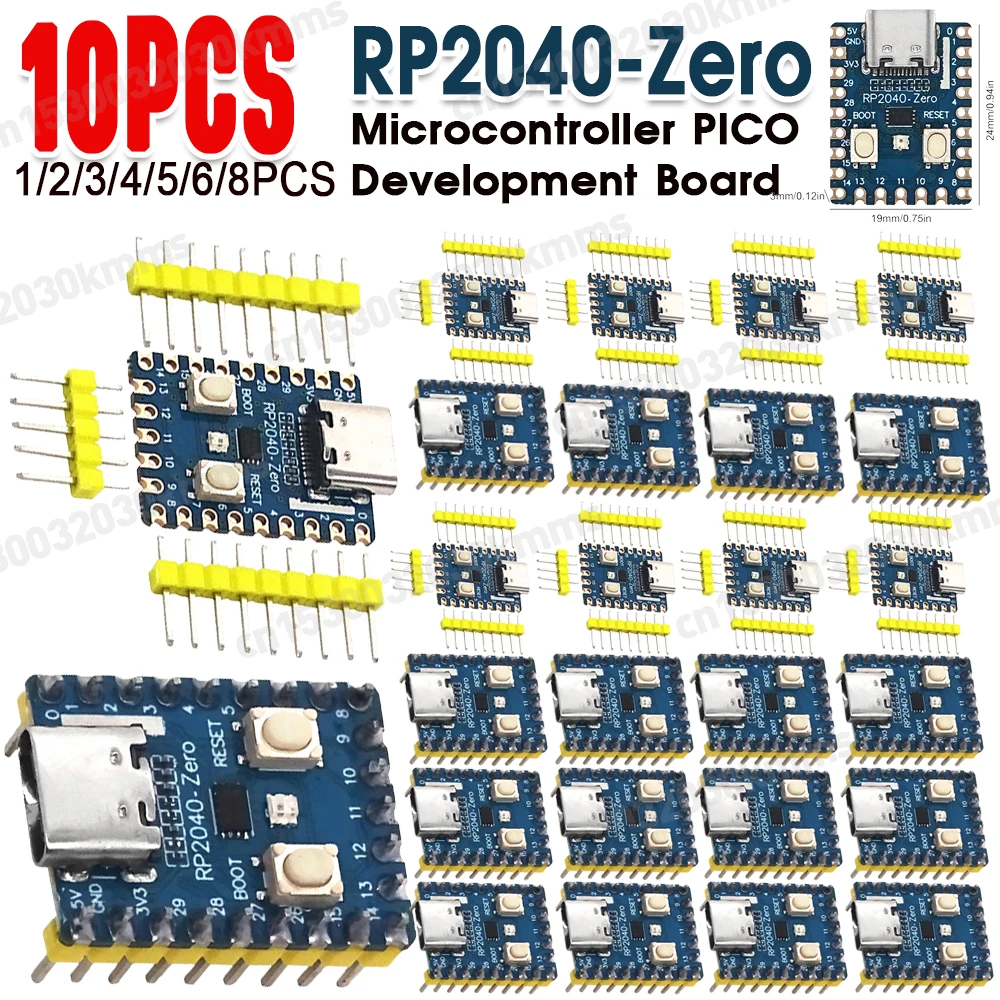 1-10PCS-RP2040-Zero-Microcontroller-PICO-Development-Board-Dual-core ...