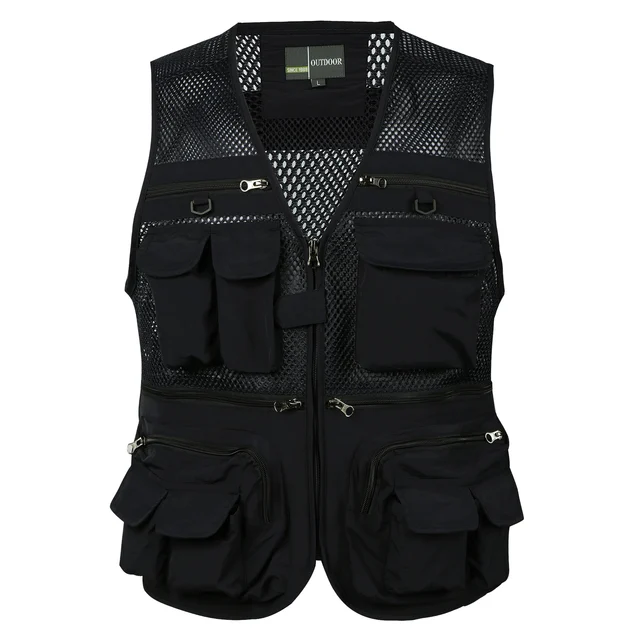 Men's Vest Tactical Webbed Gear Coat Summer Photographer Waistcoat Tool ...