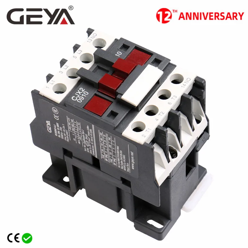 GEYA Contactor magnético de Riel Din, CJX2 0910, 1210, 1810, 220V o ...