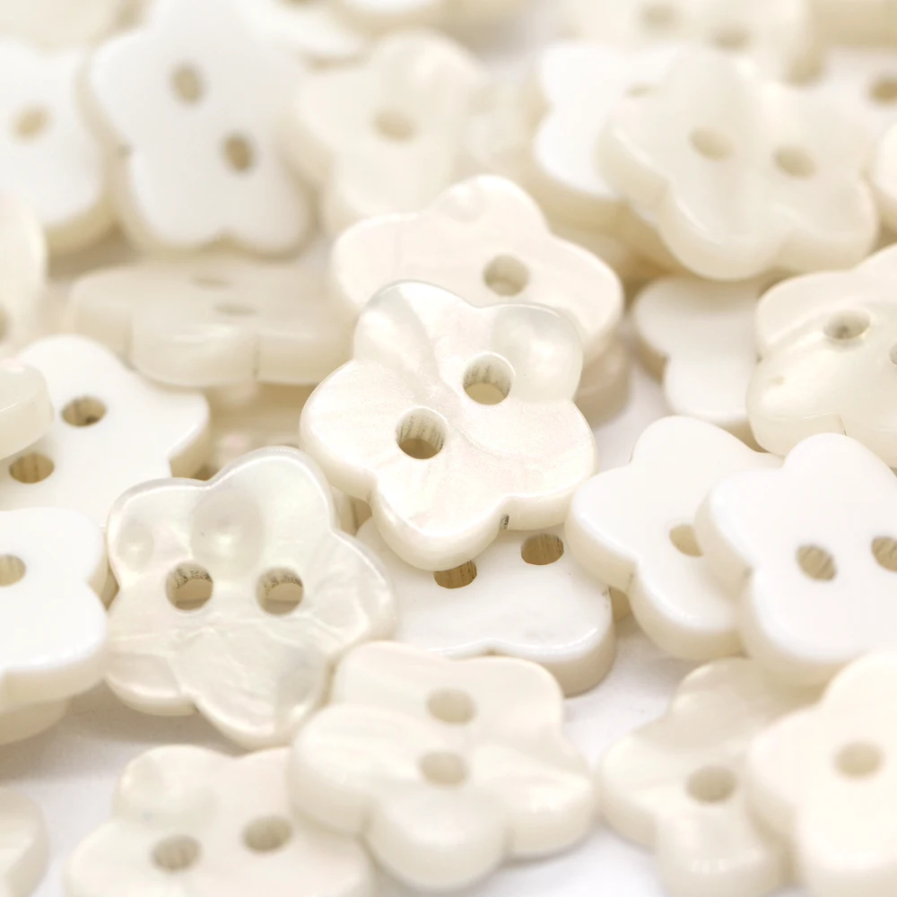 HENGC-Bot-es-De-Resina-Para-Costura-Forma-De-Flor-Bonito-P-rola-Shell ...