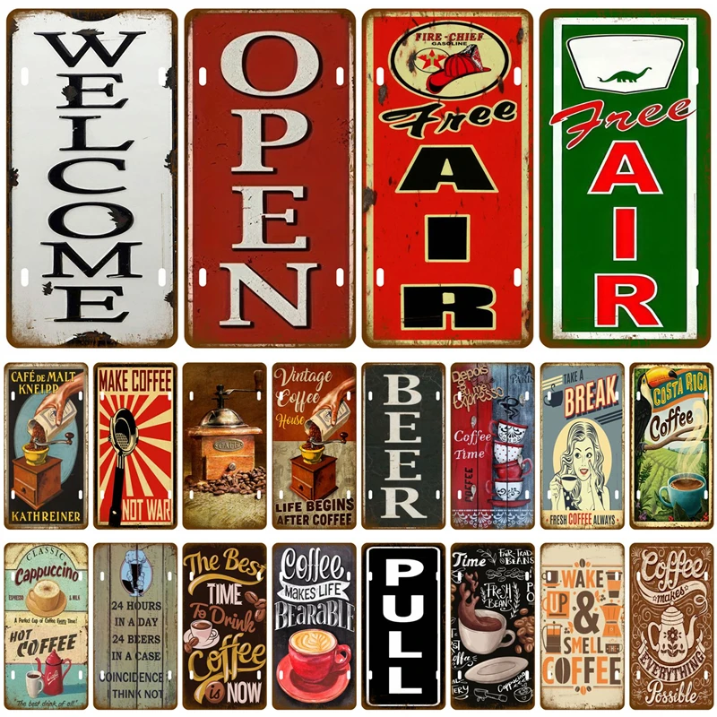 Retro-Brand-Metal-Sign-Welcome-Coffee-Cold-Beer-Bar-Pub-Cafe-Home-Wall ...