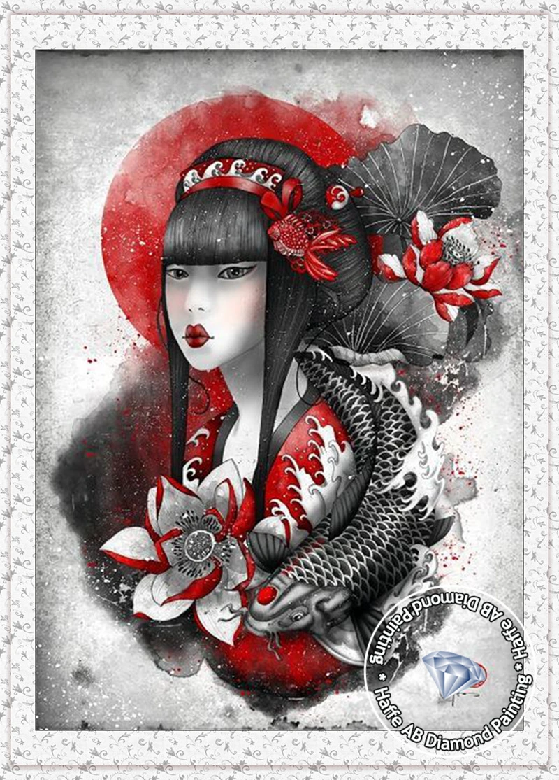 Abstract Geisha Art