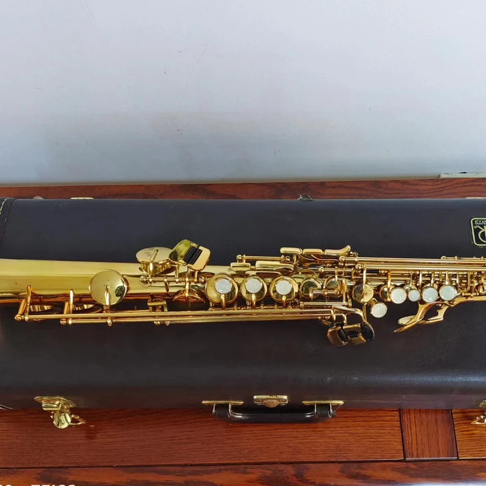 Professional-tweeter-straight-pipe-saxophone-547-B-flat-brass-lacquered ...