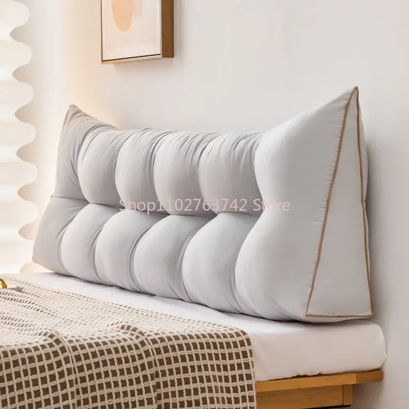 Home-Triangle-Pillow-Bed-Reading-Pillow-Sofa-Bedside-Filling-Cushion ...