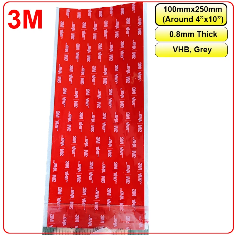 1 sheet Extremely Strong 3M VHB 5608A 100mm*250mm Grey Acrylic Foam Double Sided Adhesive ...