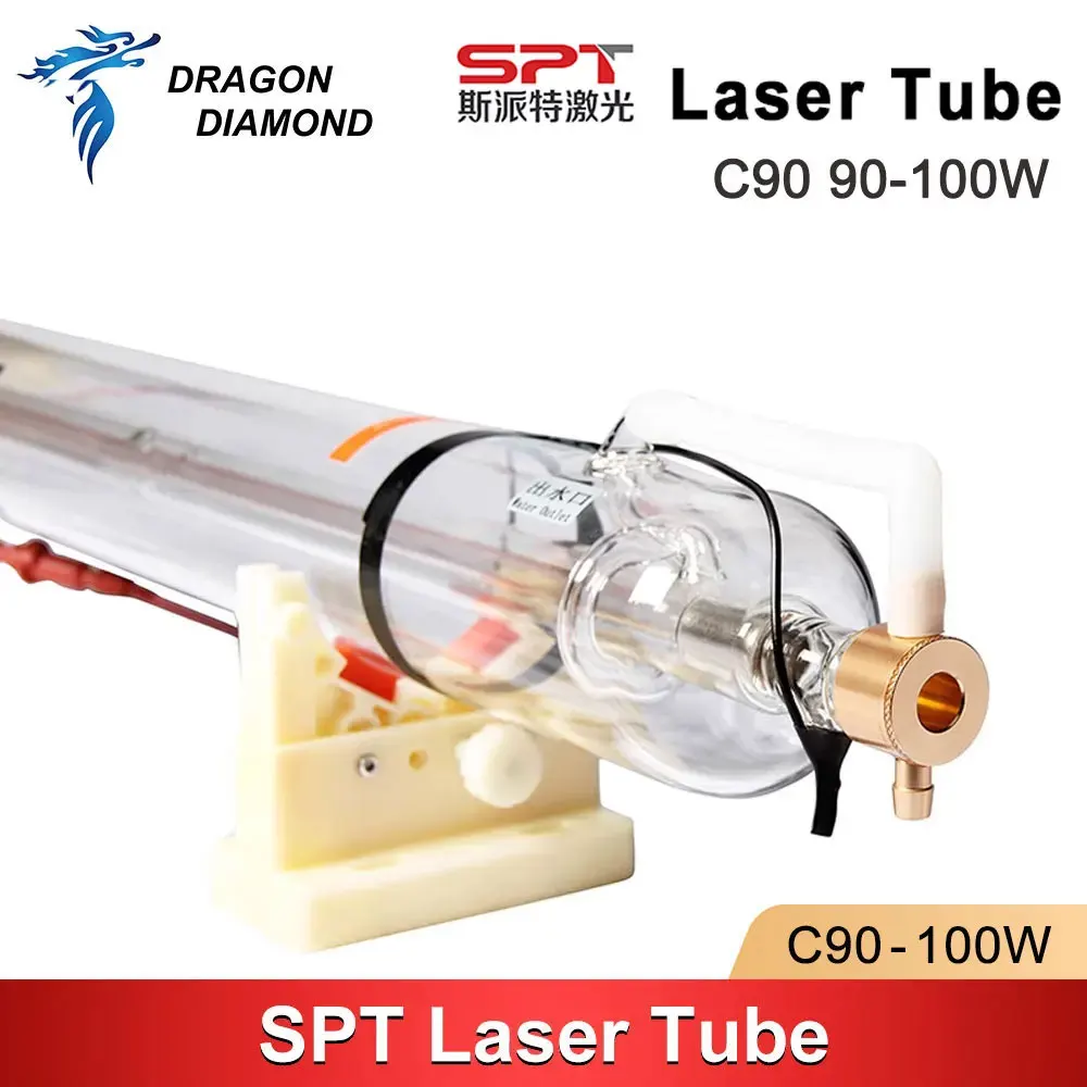 DRAGON-DIAMOND-SPT-90-100W-CO2-Laser-Tube-Glass-Pipe-Metal-Head-Length ...