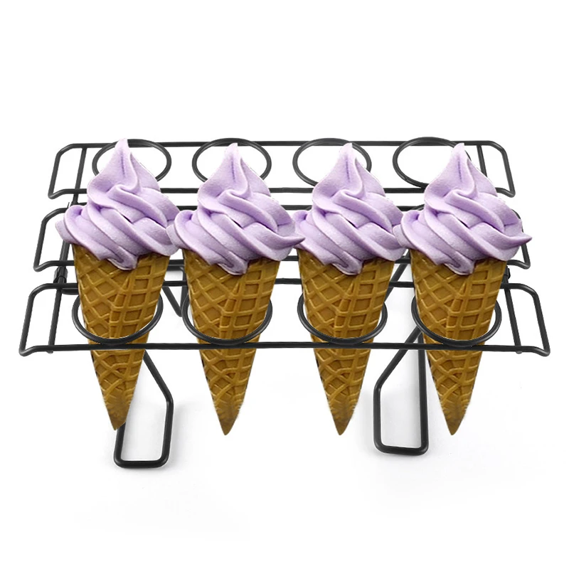 Stainless-Steel-Ice-Cream-Cone-Display-Rack-Stand-Diy-Ice-Cream-Cone ...