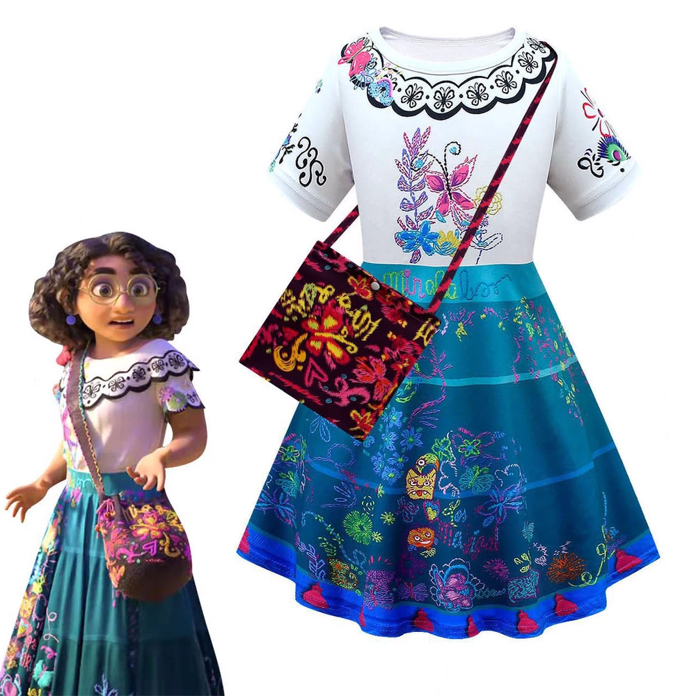 New Kids Clothes Girls Encanto Mirabel Cosplay Costumes Fancy Princess ...