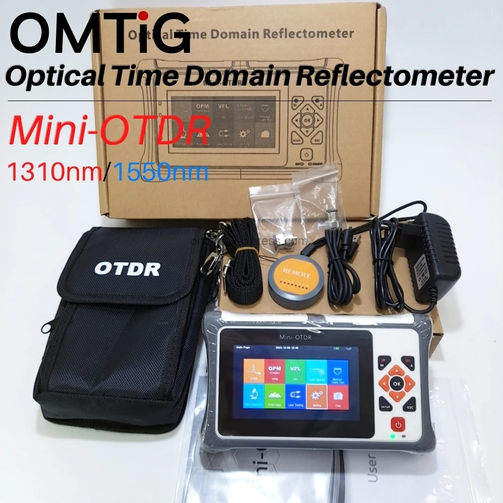 High Quality SM 26/24dB Mini OTDR Reflectometer With OPM OLS VFL Touch ...