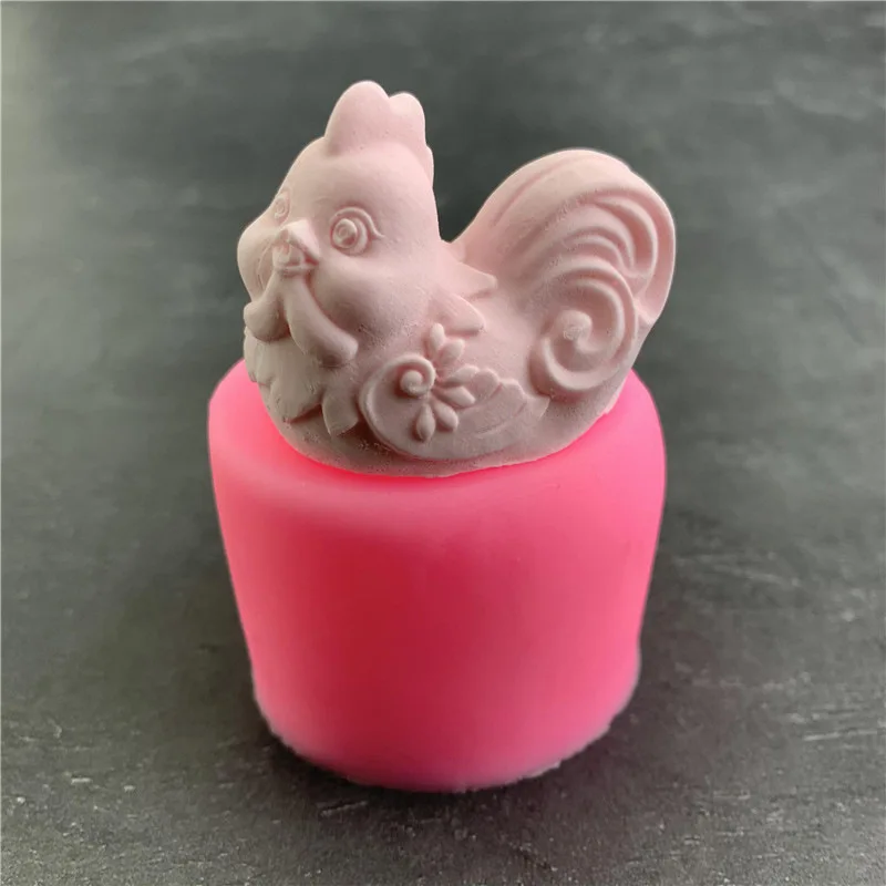 Golden Chicken Silicone Mold Hen Chocolate Sugar Turning Mold Chicken ...