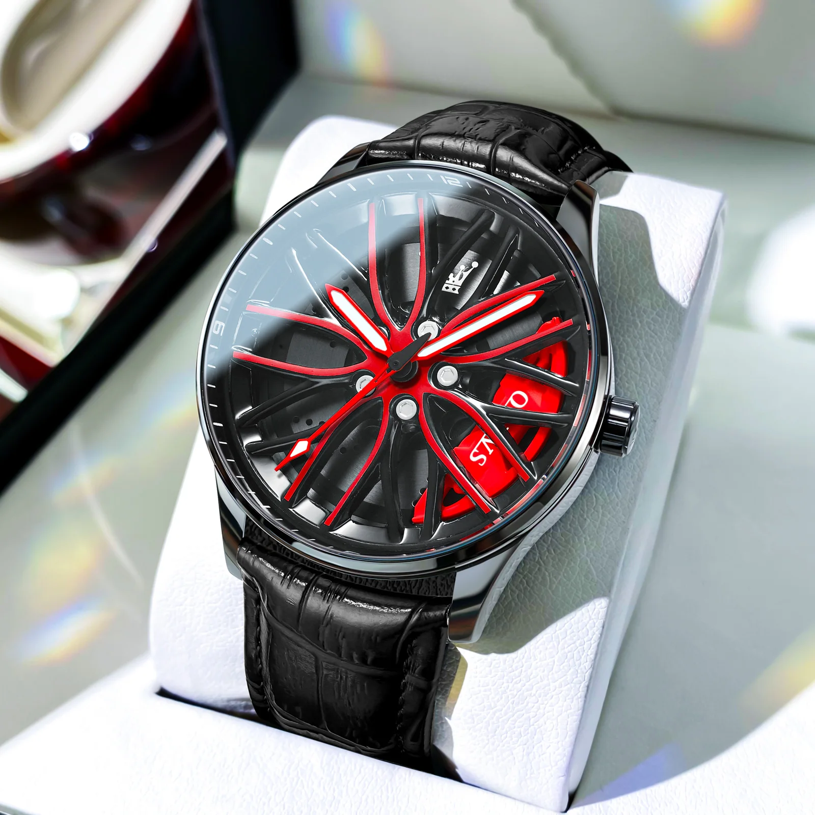 Reloj-de-lujo-con-borde-de-coche-deportivo-para-hombre-cron-grafo-de ...
