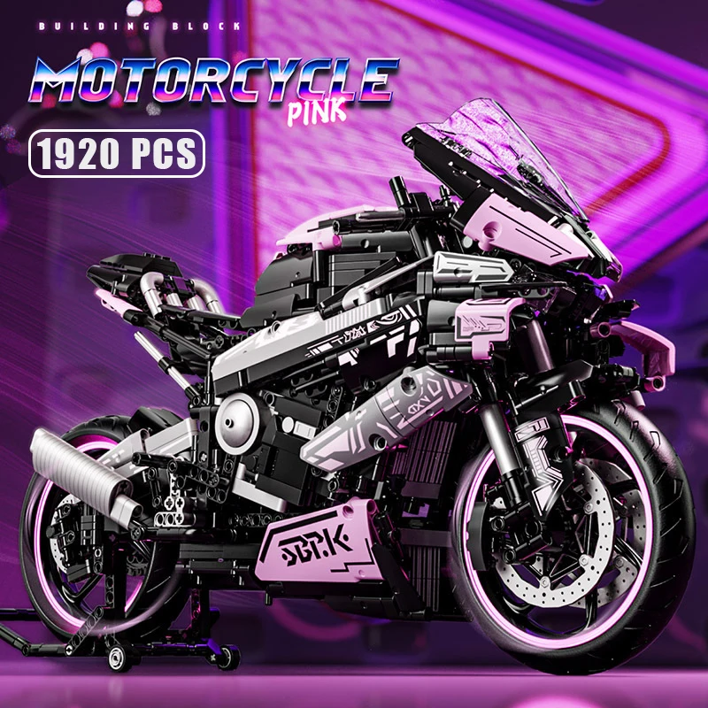 Cyberpunk Pink Superbike M 1000 RR Model Building Blocks 1920 PCS MOC ...