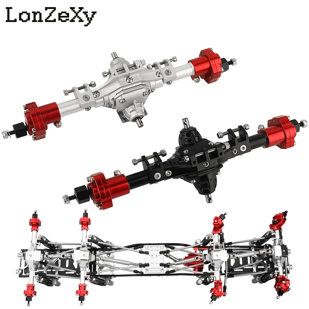 Metal Alloy Middle Steering Portal Axle with Servo Base for SCX10 II ...