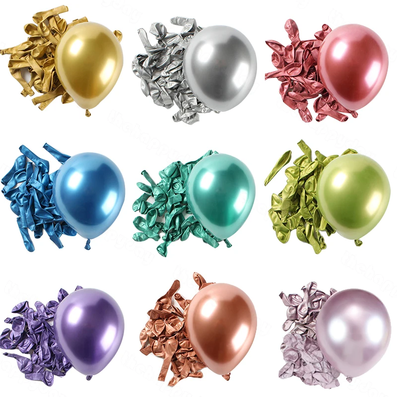 20Pcs-Metal-Balloons-Chrome-Gold-Silver-Metallic-Latex-Balloons-for ...