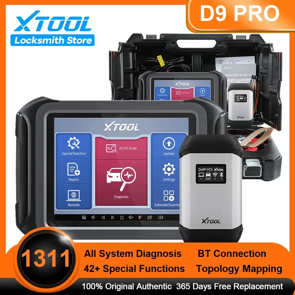 2023 XTOOL D9 PRO OBD2 모든 시스템 양방향 스캔 진단 도구, ECU 코딩 활성 테스트, VW/BENZ/BMW ...