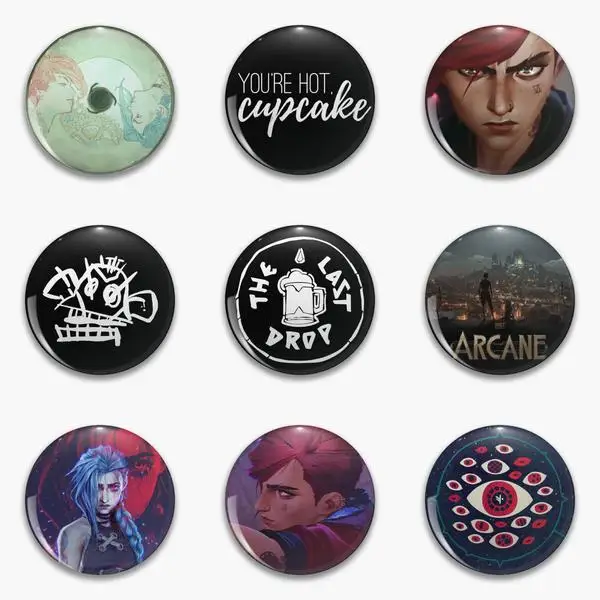 Arcane Metal Pins | Arcane Vi Caitlyn | Jinx Arcane Pin | Arcane Badges ...