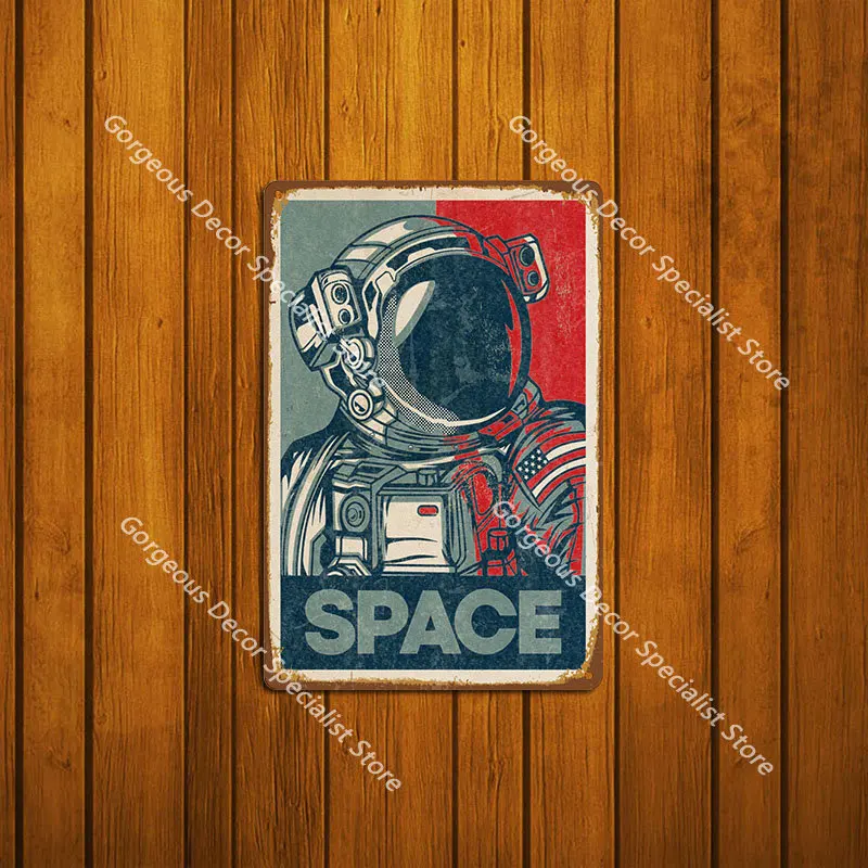 Vintage Astronaut Sign