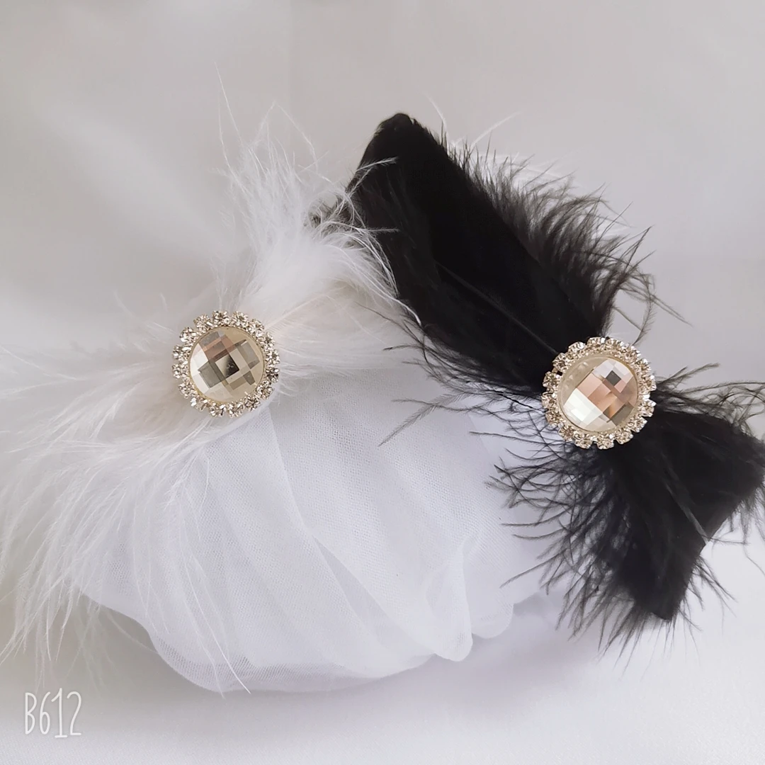 Elegant-White-Black-Swan-Lake-Ballet-Feather-Headwear-For-Dance-Wear ...
