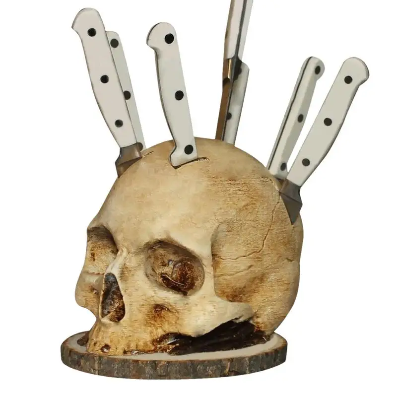 Creative-Skull-Knives-Block-for-Small-Fruit-Knife-Storage-Scary-Party ...