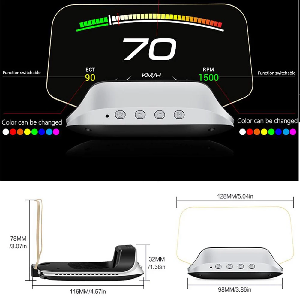 Nieuwe-Obdhud-C3-Plus-Obd2-Gps-Auto-Navigatie-Glas-Projectie ...