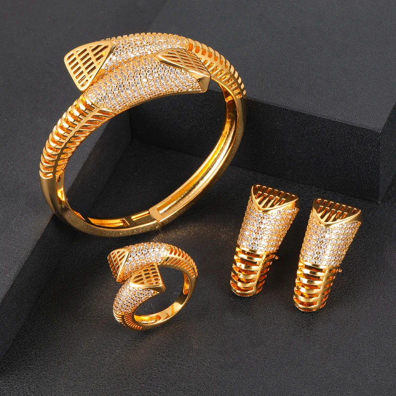 Dubai Jewelry Sets Bangle | Wedding Jewelry Set Bangle | Bangle Ring ...