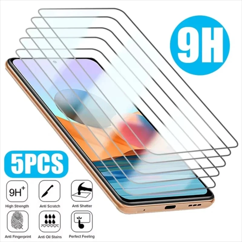 1-5PCS Tempered Protective Glass For Redmi Note 14 15 Pro 13 12 11 10 9 ...