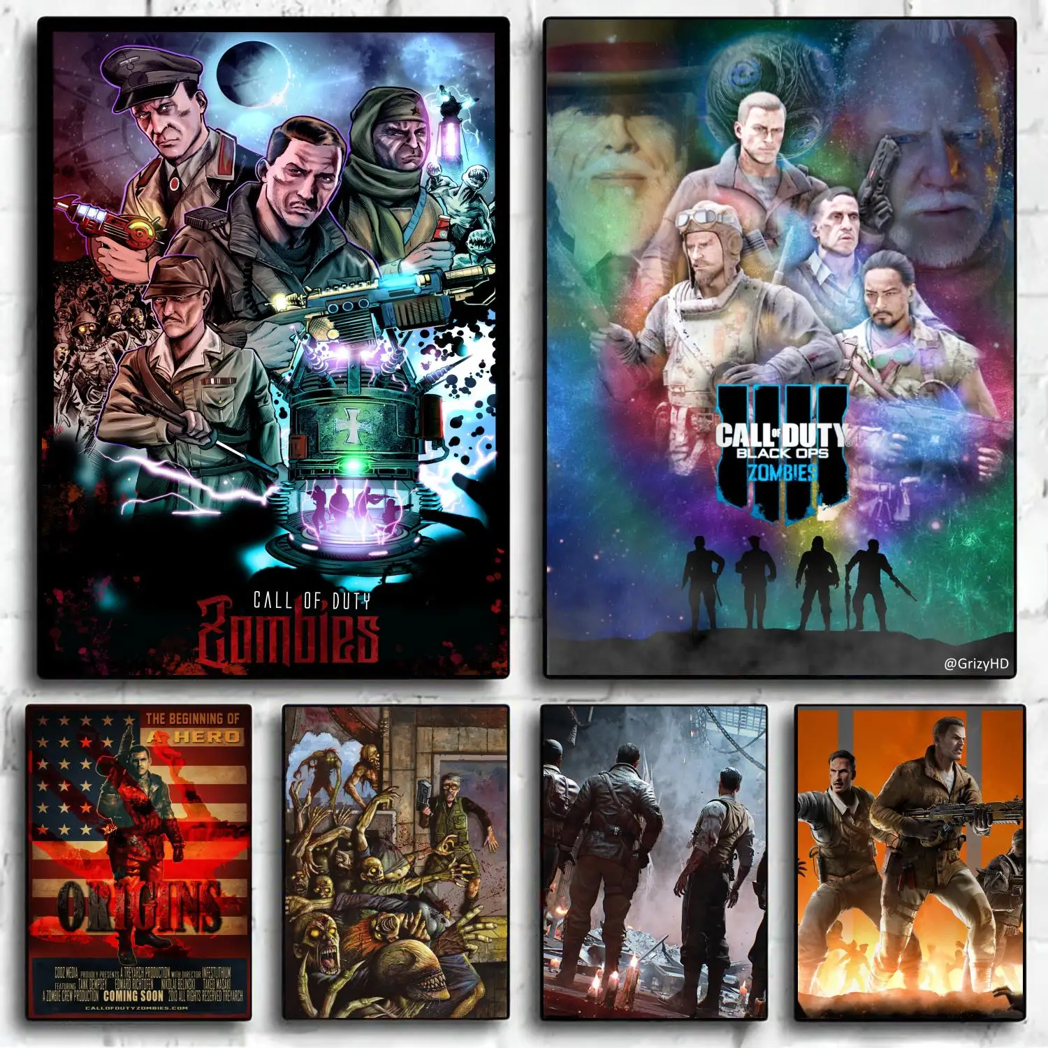 P-ster-decorativo-de-cod-zombies-pintura-de-lienzo-arte-de-pared ...