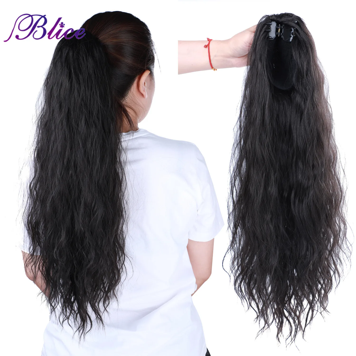 Blice-Long-Curly-Claw-Clip-In-Ponytail-Hair-Extensions-Synthetic ...