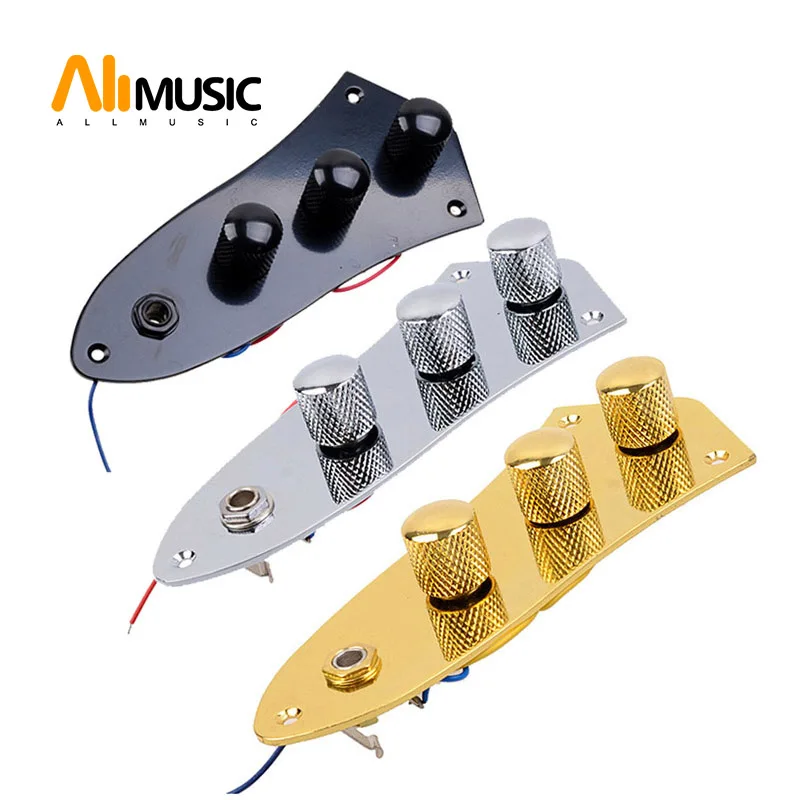 Plated-Wired-Switch-Control-Plate-for-FD-Jazz-Bass-Guitar-Parts-with-3 ...