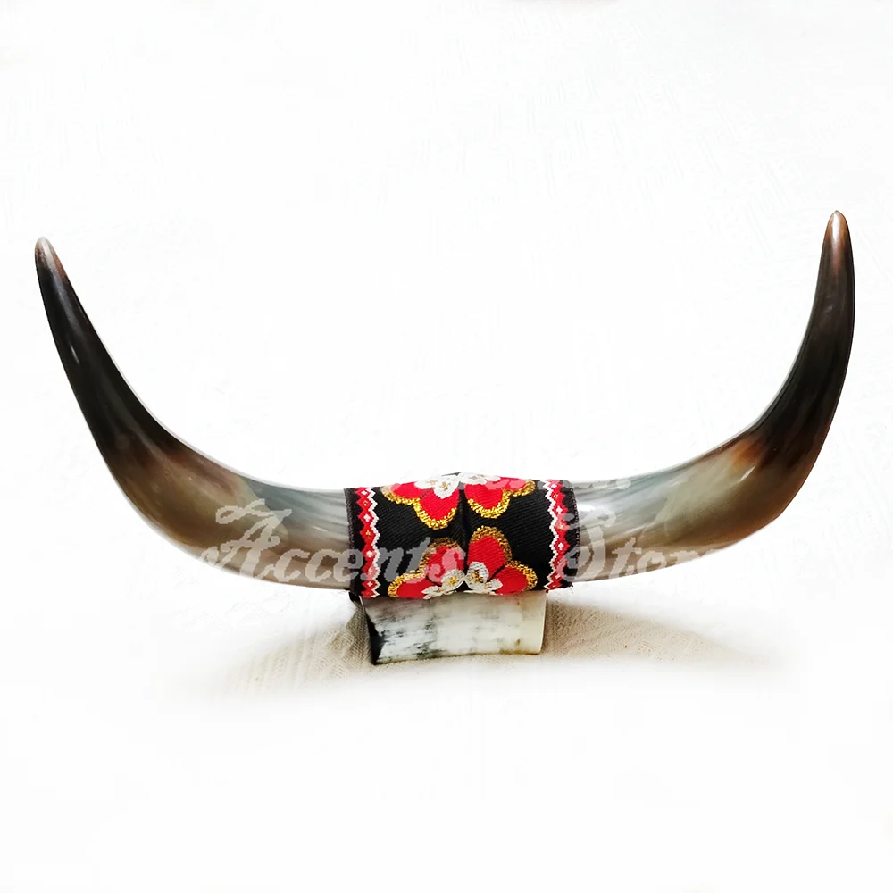 Authentic Real Horn Sculpture Crafts Home Decor Ornaments Natural ...