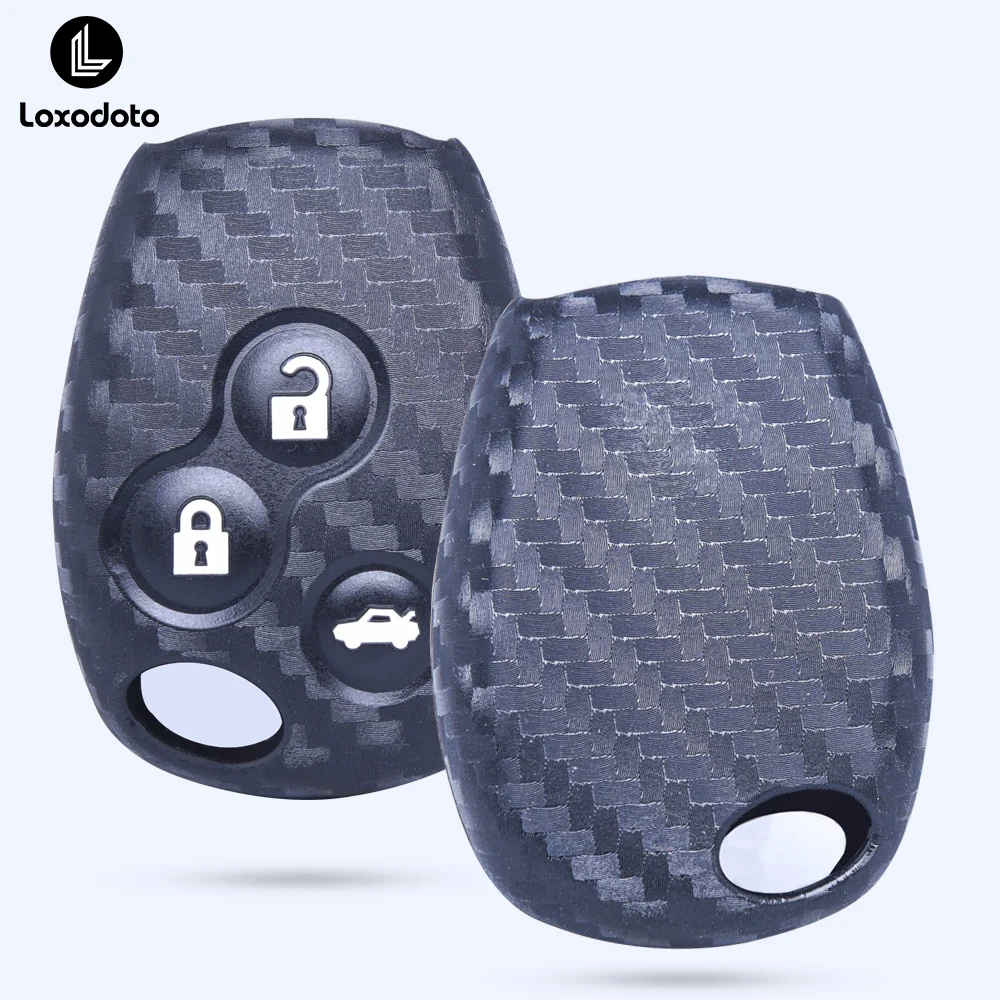 Silicone-Carbon-Fiber-Key-Cover-Holder-for-Renault-Trafic-Logan-2 ...