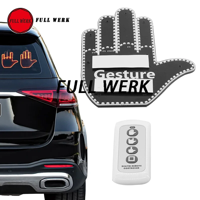 1PC-Funny-Car-Finger-Light-Remote-Control-Road-Rage-Signs-Rear ...